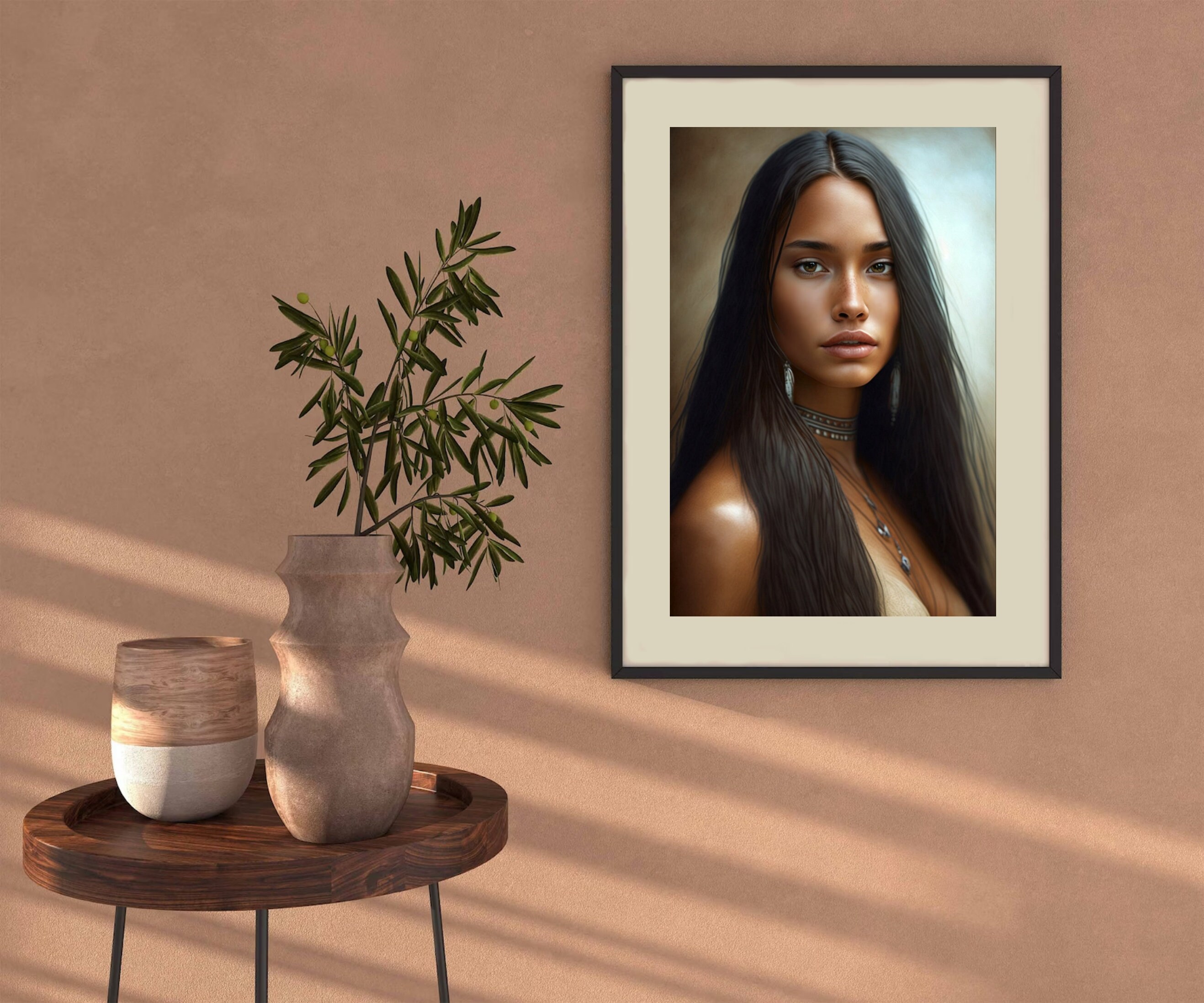 Muskogee Creek Native American Woman | Beautiful Mixed Race Female | AI ...