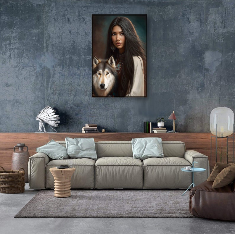 Muskogee Creek Native American Woman With a Dog | Mixed Race Female ...