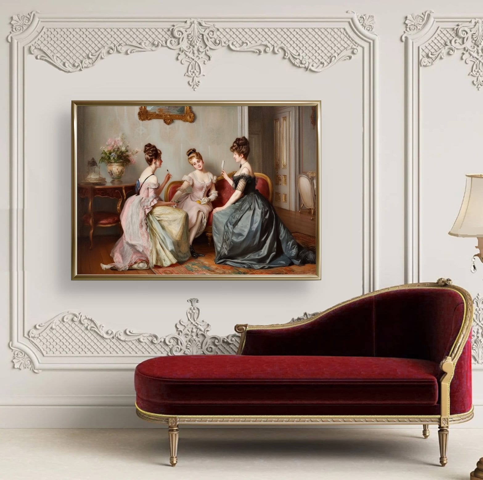 Vintage Women Print | Victorian Women | Antique Painting | Vintage Wall ...