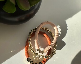 Red and Black Clay Bead Bracelet - Etsy