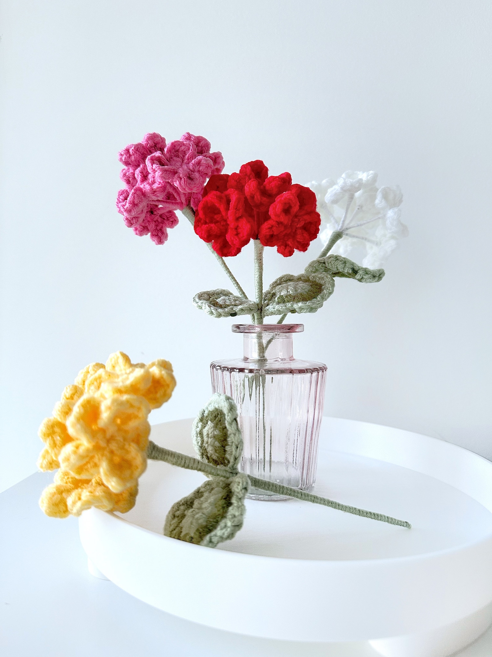 Crochet Geranium | Crochet Flowers | Floral Ornament | Table Decor ...