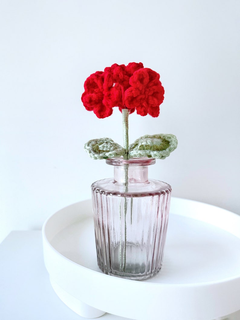 Crochet Geranium | Crochet Flowers | Floral Ornament | Table Decor ...