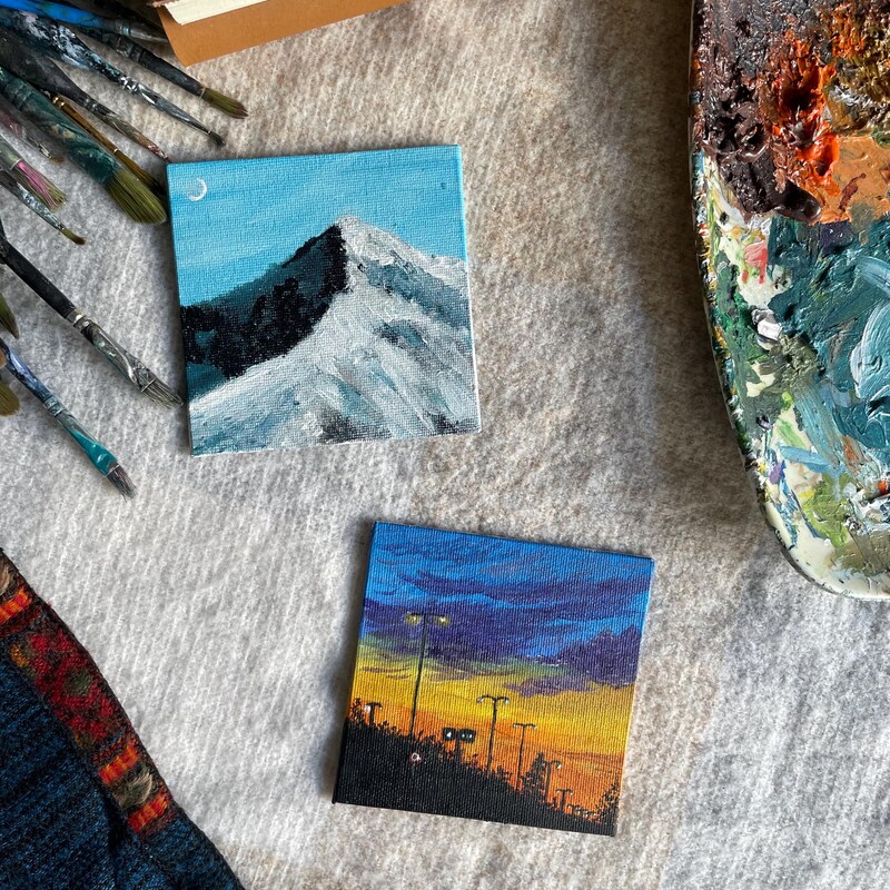 Mini Canvas Painting - Etsy
