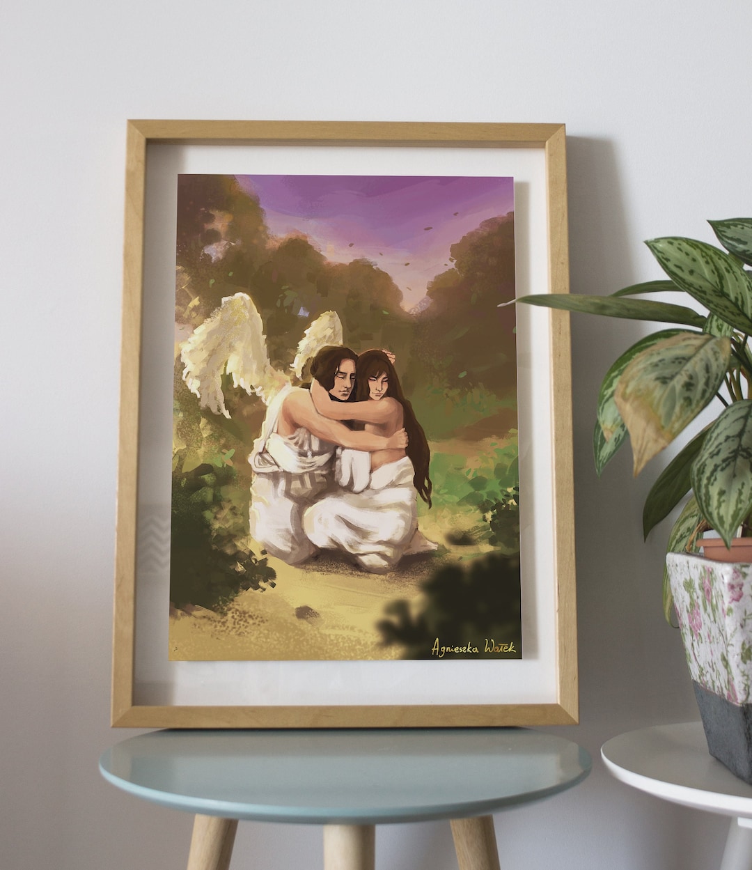 Eros and Psyche Illustration Digital Printable Download Greek Mythology ...