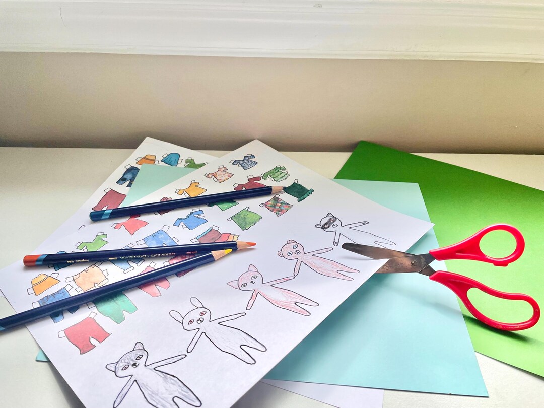 Woodland Animal Dress up Paper Dolls, Wolf, Rabbit, Fox, Bear, Raccoon ...