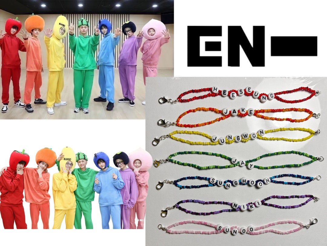 Enhypen Members Dressed in Fruits Inspired Colored Beads With Custom ...