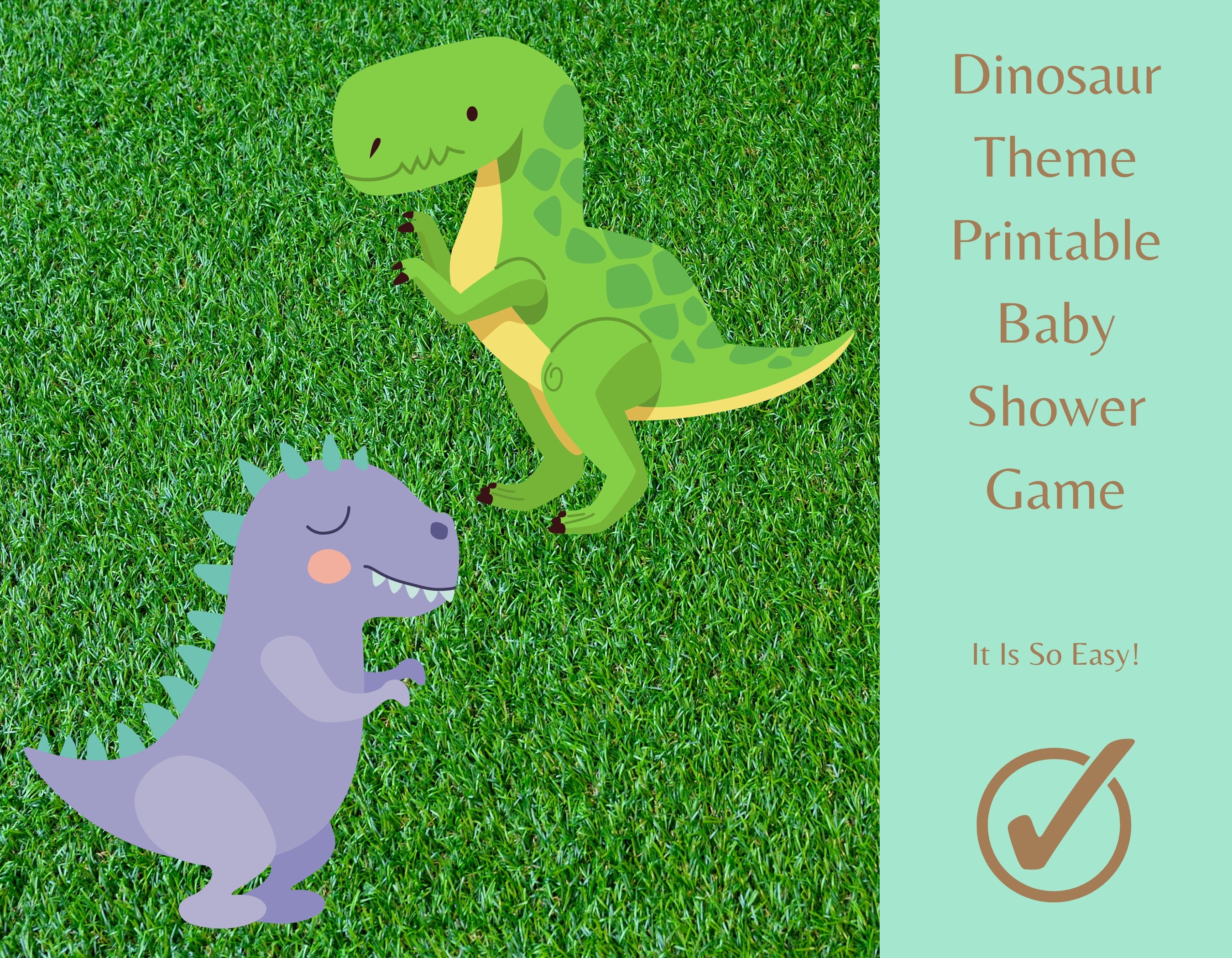Printable Dinosaur Theme Baby Shower Game guess Who Baby - Etsy