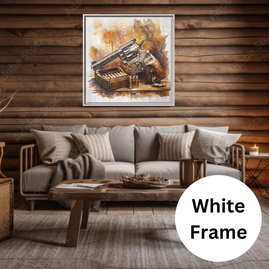 Cowboy Colt Wall Decor, Vintage Western Colt Wall Print, Colt Revolver ...