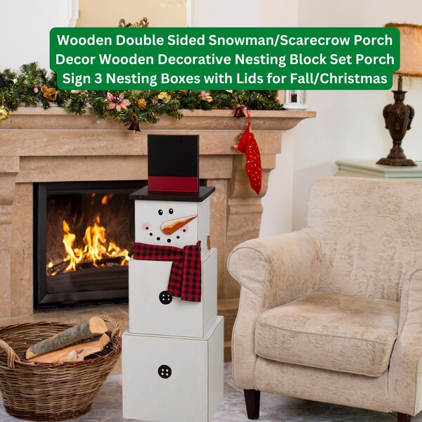 Wooden Snowman - Etsy