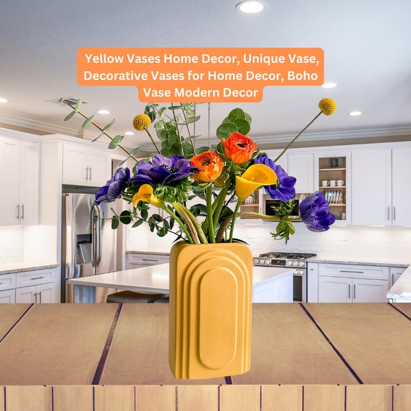 Yellow Vases - Etsy