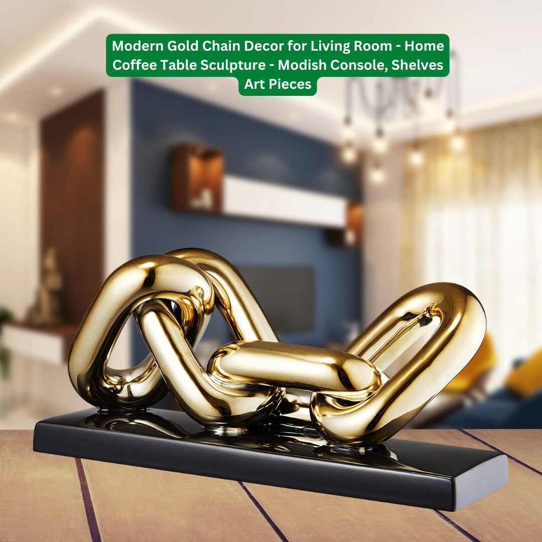 Modern Gold Chain Decor for Living Room Coffee Table - Etsy