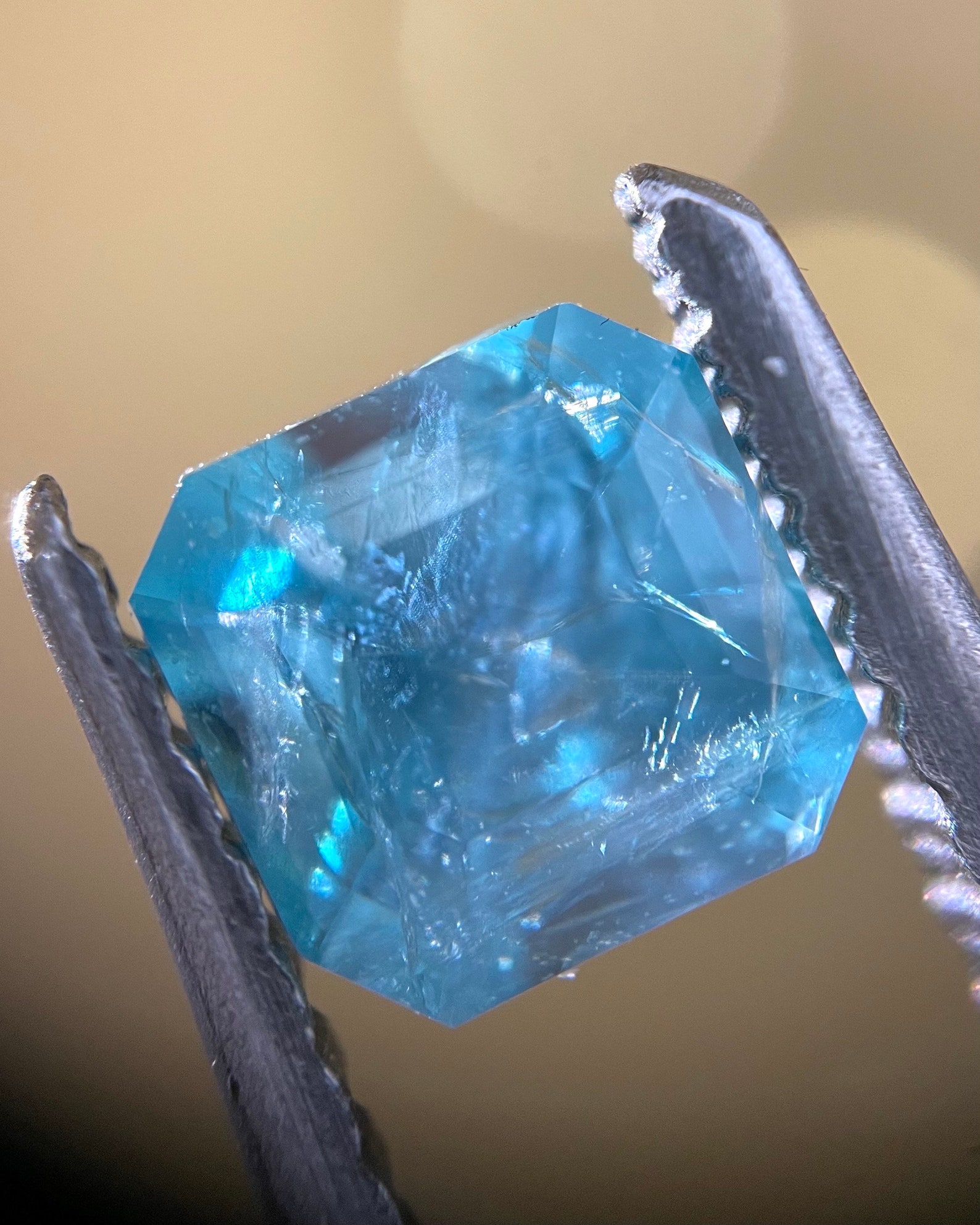 Grandidierite, 0.20 Ct Transparent Asscher Cut, Extremely Rare Gemstone ...