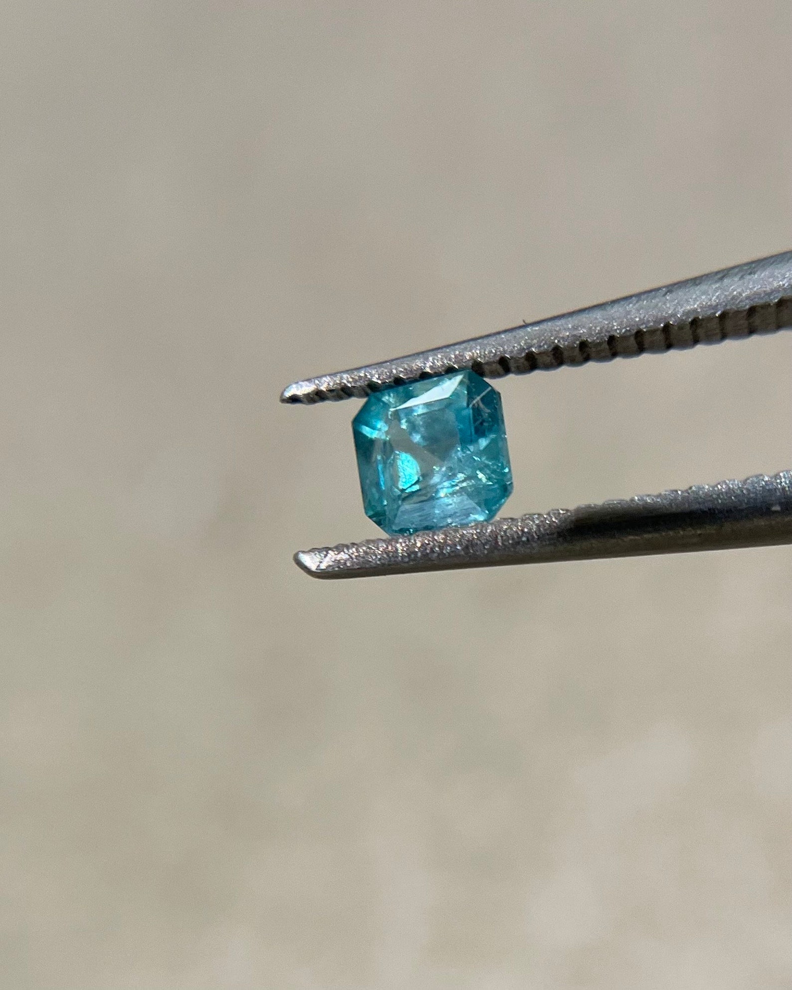 Grandidierite, 0.20 Ct Transparent Asscher Cut, Extremely Rare Gemstone ...