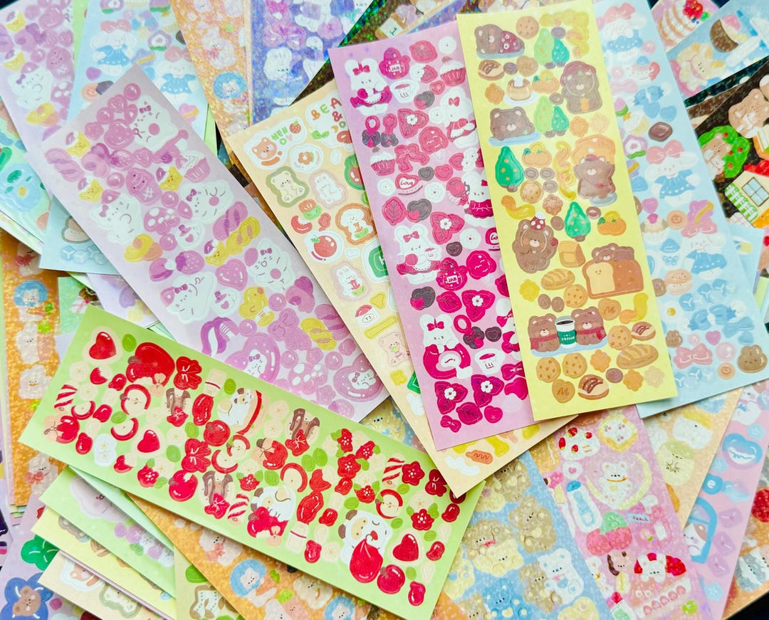 Random Mini Sticker Sheets 3 Sheets - Etsy