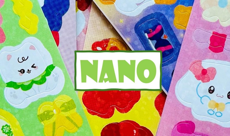Random NANO Sticker Sheets (3 Sheets) - Etsy