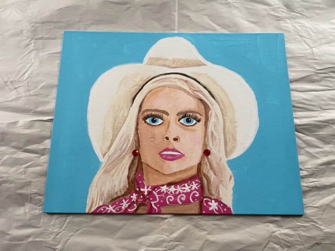 Margot Robbie 'barbie' Painting - Etsy