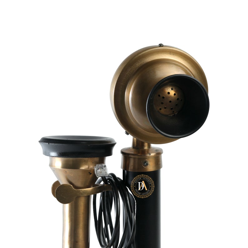 Vintage Candlestick Phone Rotary Dial Telephone Wired Landline Antique ...