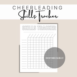 Skills Tracker/tumbling Skills Tracker/cheerleading Tracker/tumbling ...