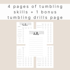 Tumbling Skills Tracker/tumbling Progressions/cheerleading Tracker ...