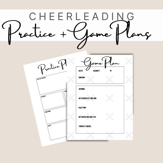 Cheerleading Practice Plan Template