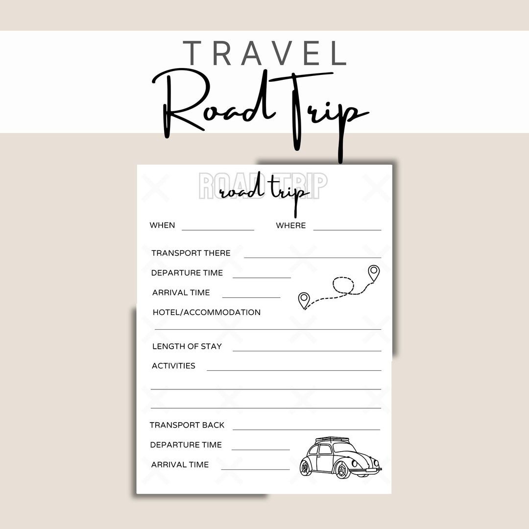 Road Trip Plan Printable/road Trip Announcement/trip Plan Announcement ...