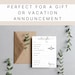 Vacation Plan Printable/vacation Announcement/trip Plan Announcement ...