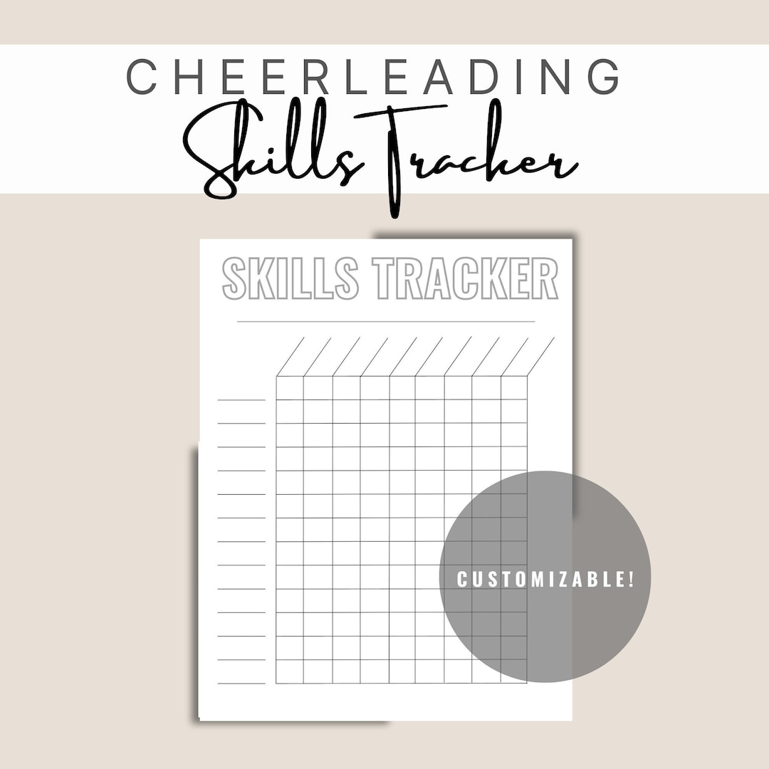 Skills Tracker/tumbling Skills Tracker/cheerleading Tracker/tumbling ...