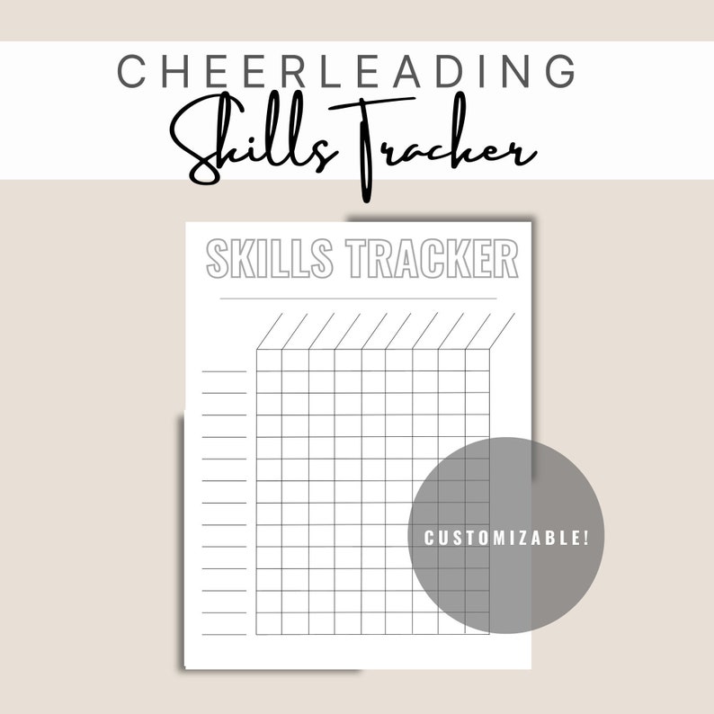 Skills Tracker/tumbling Skills Tracker/cheerleading Tracker/tumbling ...