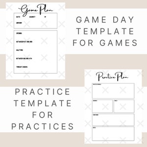 Practice Plans Gameday Plans Bundle/ Cheerleading Plans Print/ Football ...