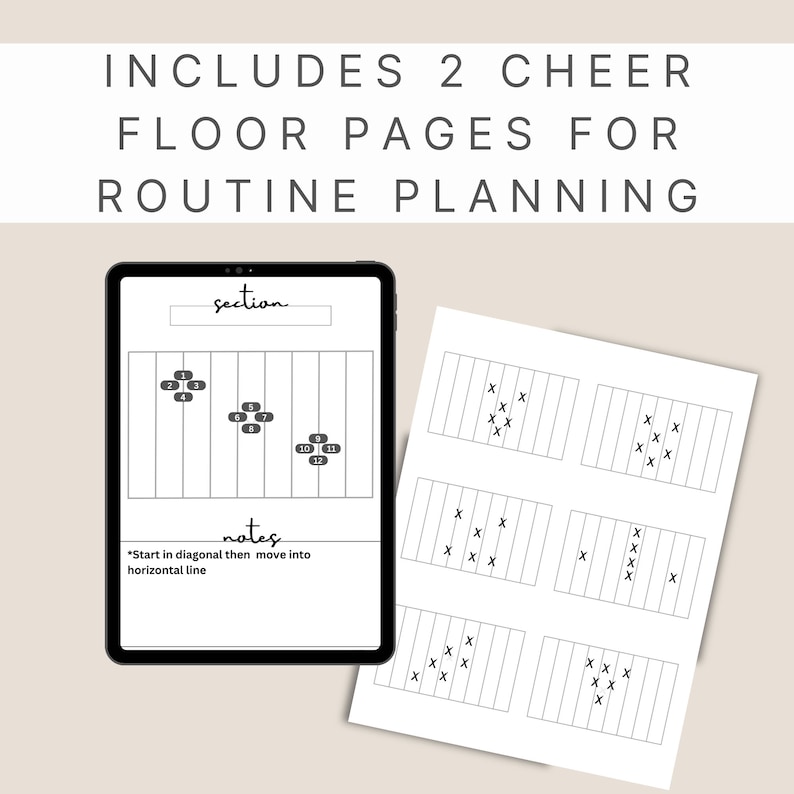 B&W Formations Tracker/cheerleading Formations Tracker/9-pannel Cheer ...