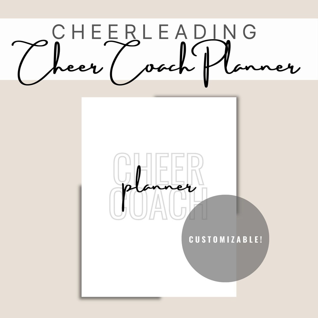NEW Customizable Cheer Coach Planner Bundle/cheerleading Planner for ...