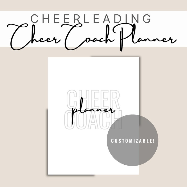 NEW Customizable Cheer Coach Planner Bundle/cheerleading Planner for ...