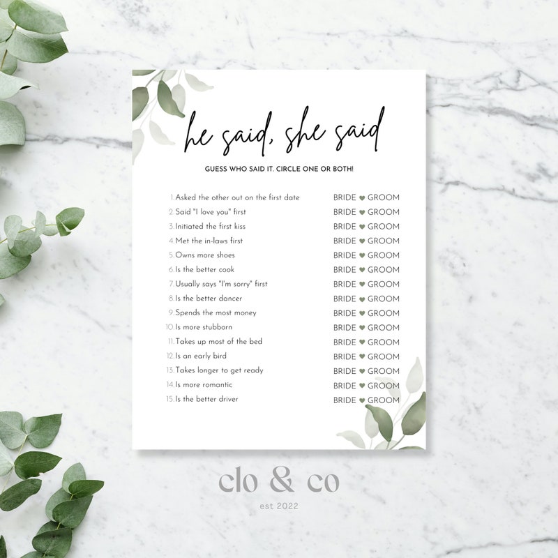 He Said She Said - Etsy
