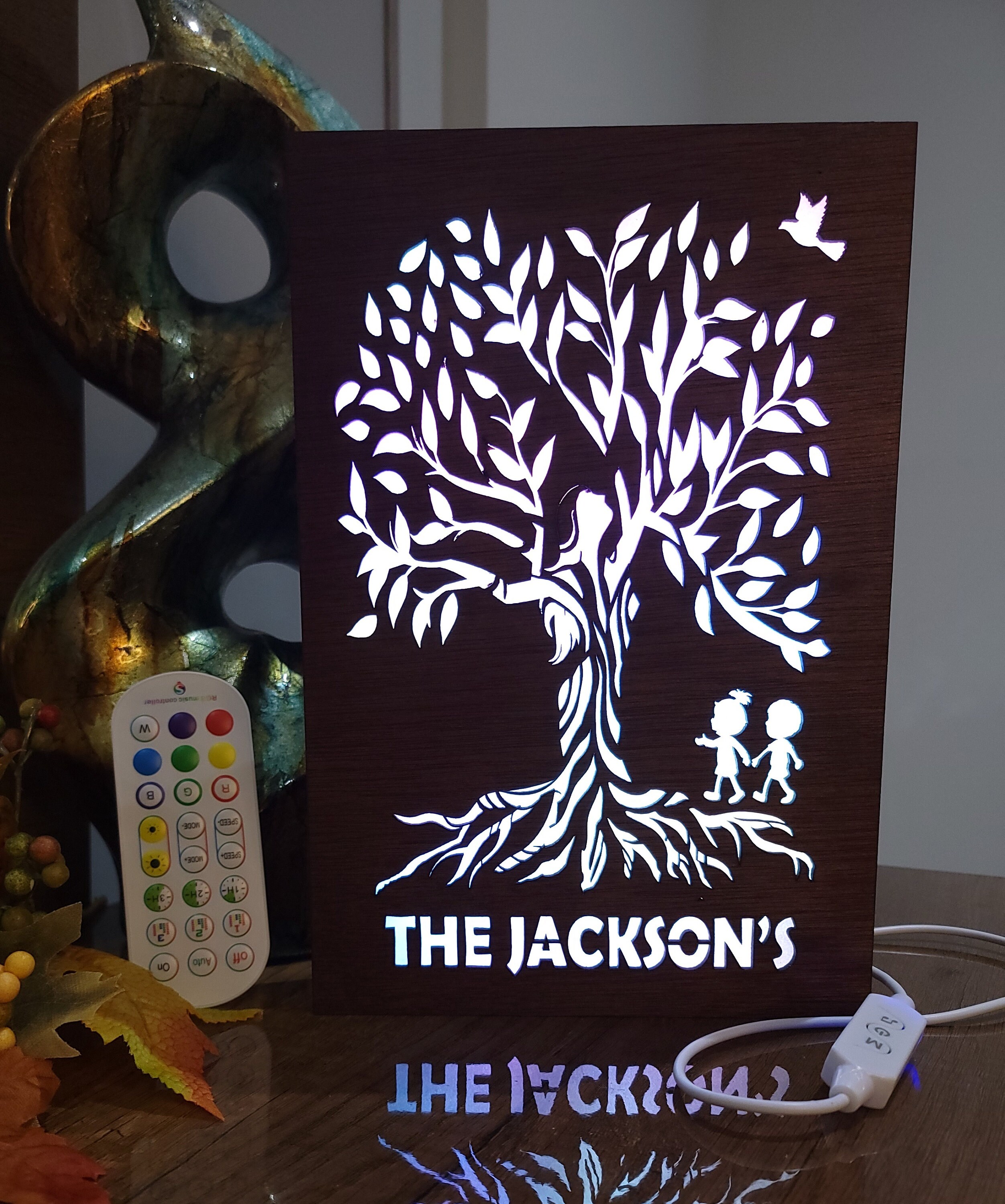 Family Tree of Life Lamp, Thanskgiving Tree of Life, Custom Night Light ...