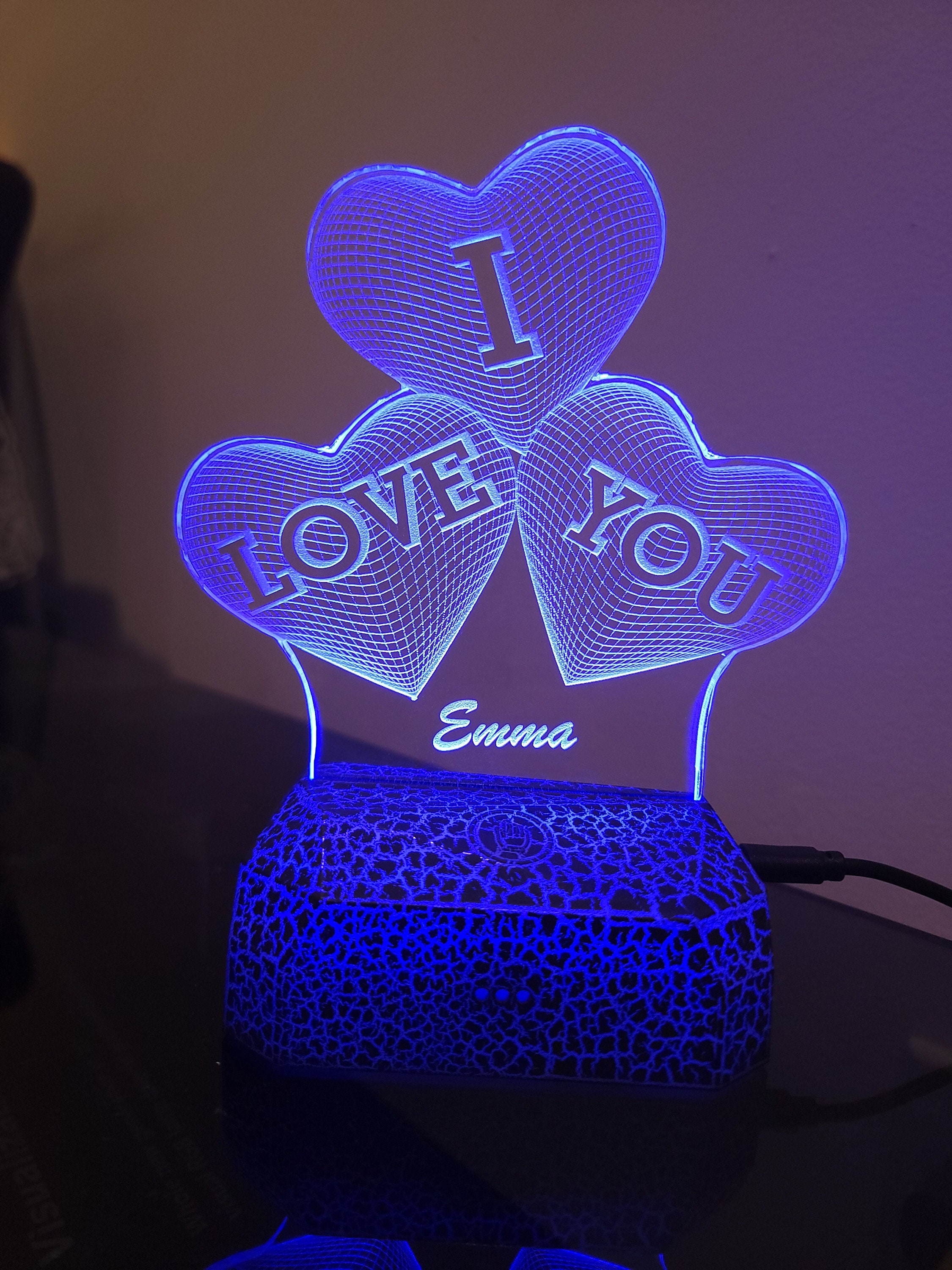 Love Night Light, Anniversary, Custom Night Lights, Newlywed Gift ...