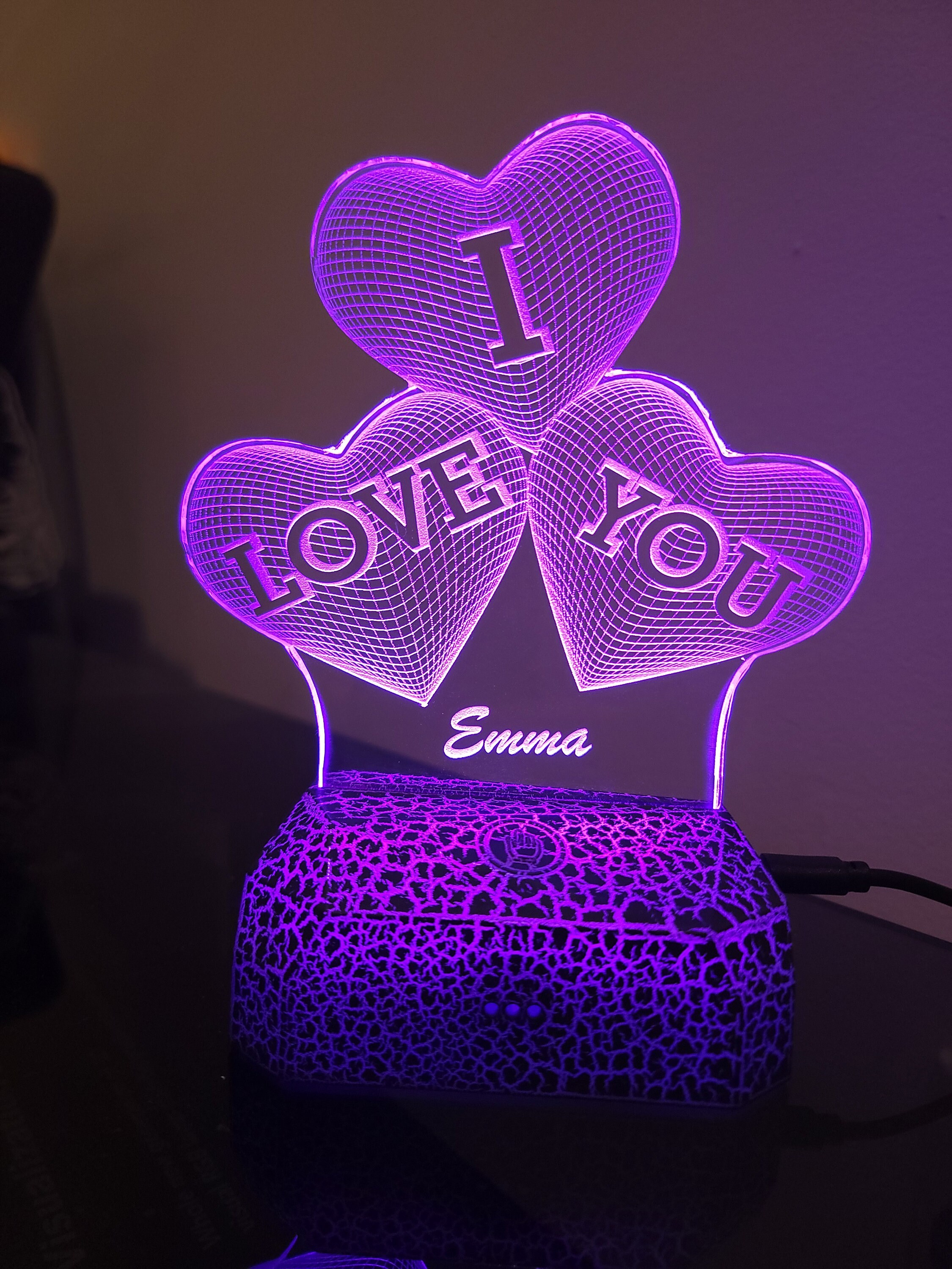 Love Night Light, Anniversary, Custom Night Lights, Newlywed Gift ...