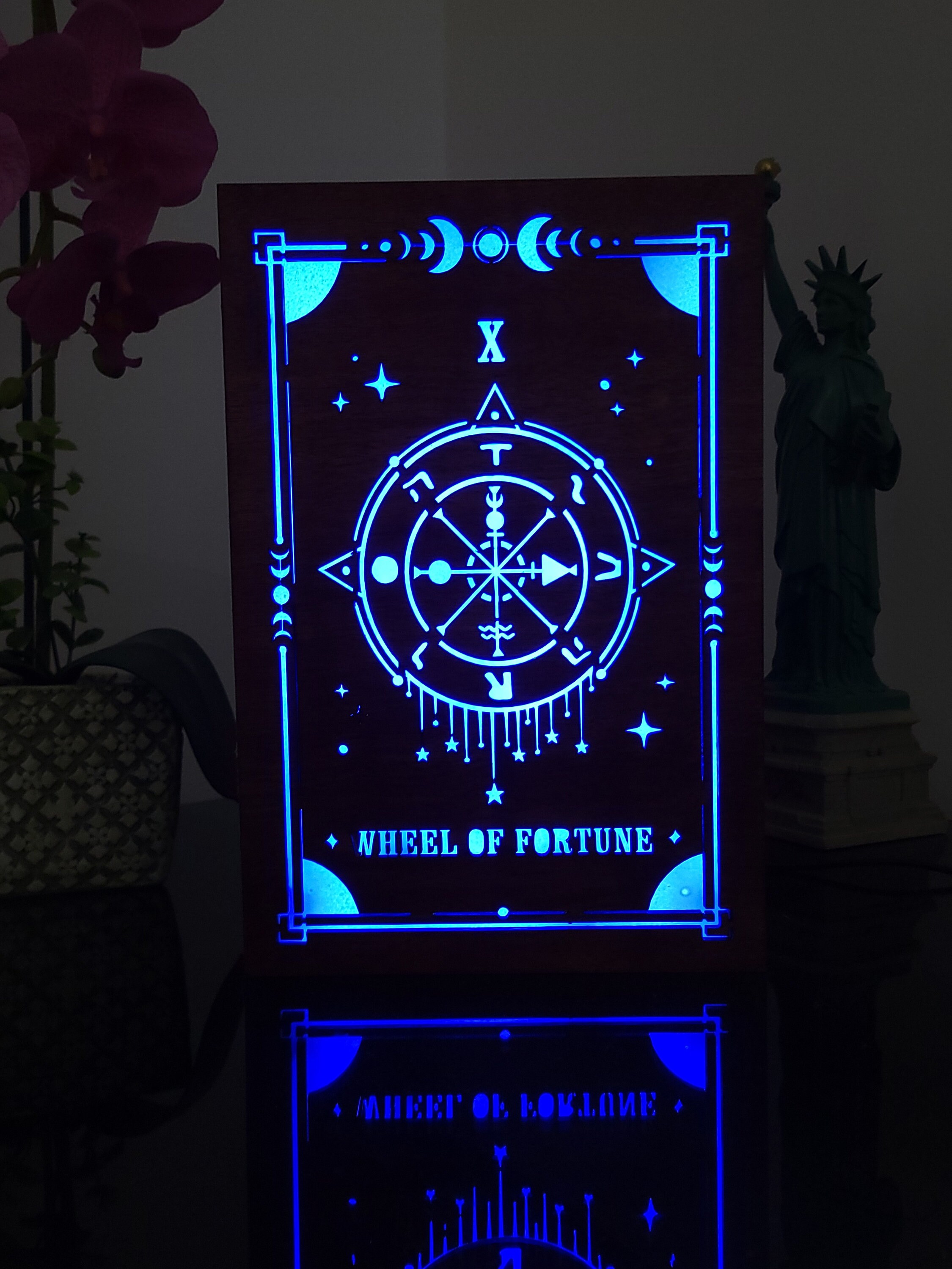 Wheel of Fortune Light, Tarot Light, Bedside Lamp, Wheel of Fortune ...