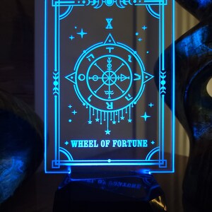Wheel of Fortune Light, Tarot Light, Bedside Lamp, Wheel of Fortune ...