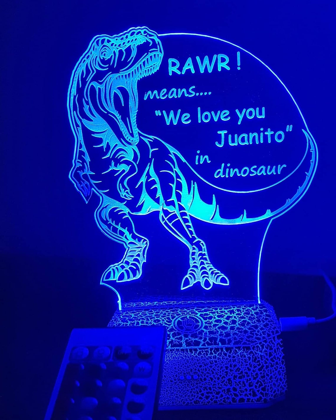 Dino Night Lights T-rex Lamp for Him Custom Night Light - Etsy