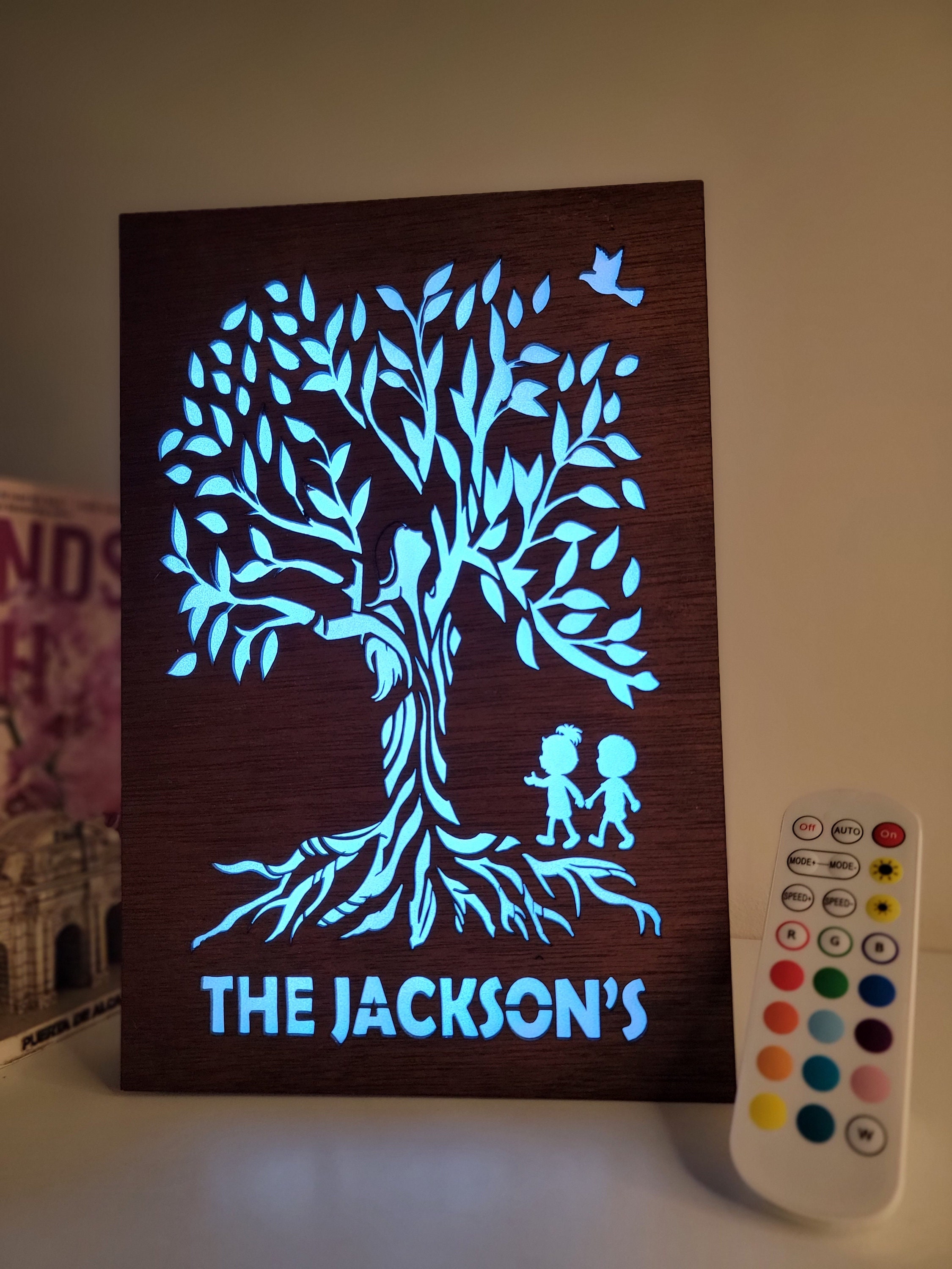 Family Tree of Life Lamp, Thanskgiving Tree of Life, Custom Night Light ...