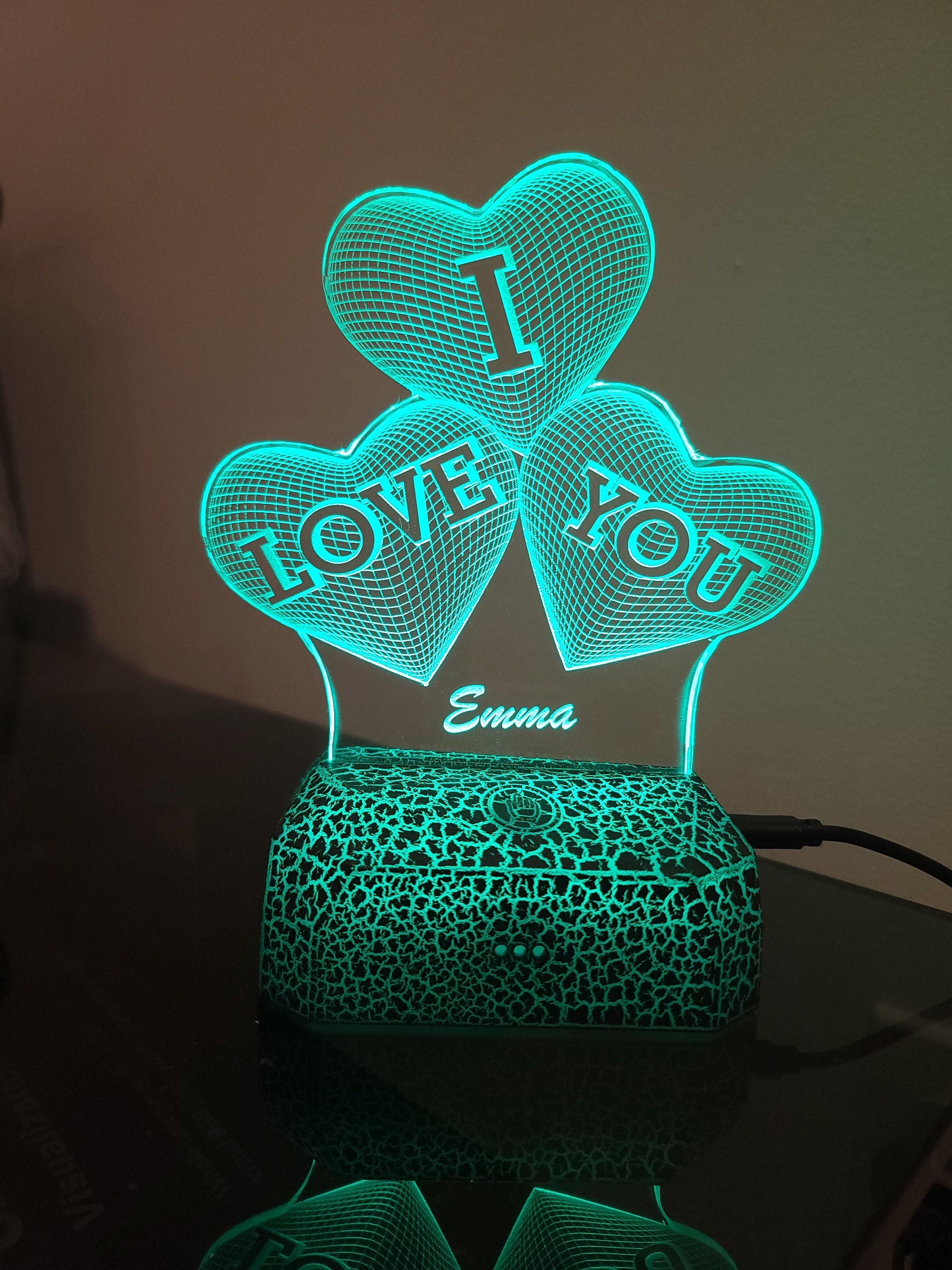 Love Night Light, Anniversary, Custom Night Lights, Newlywed Gift ...