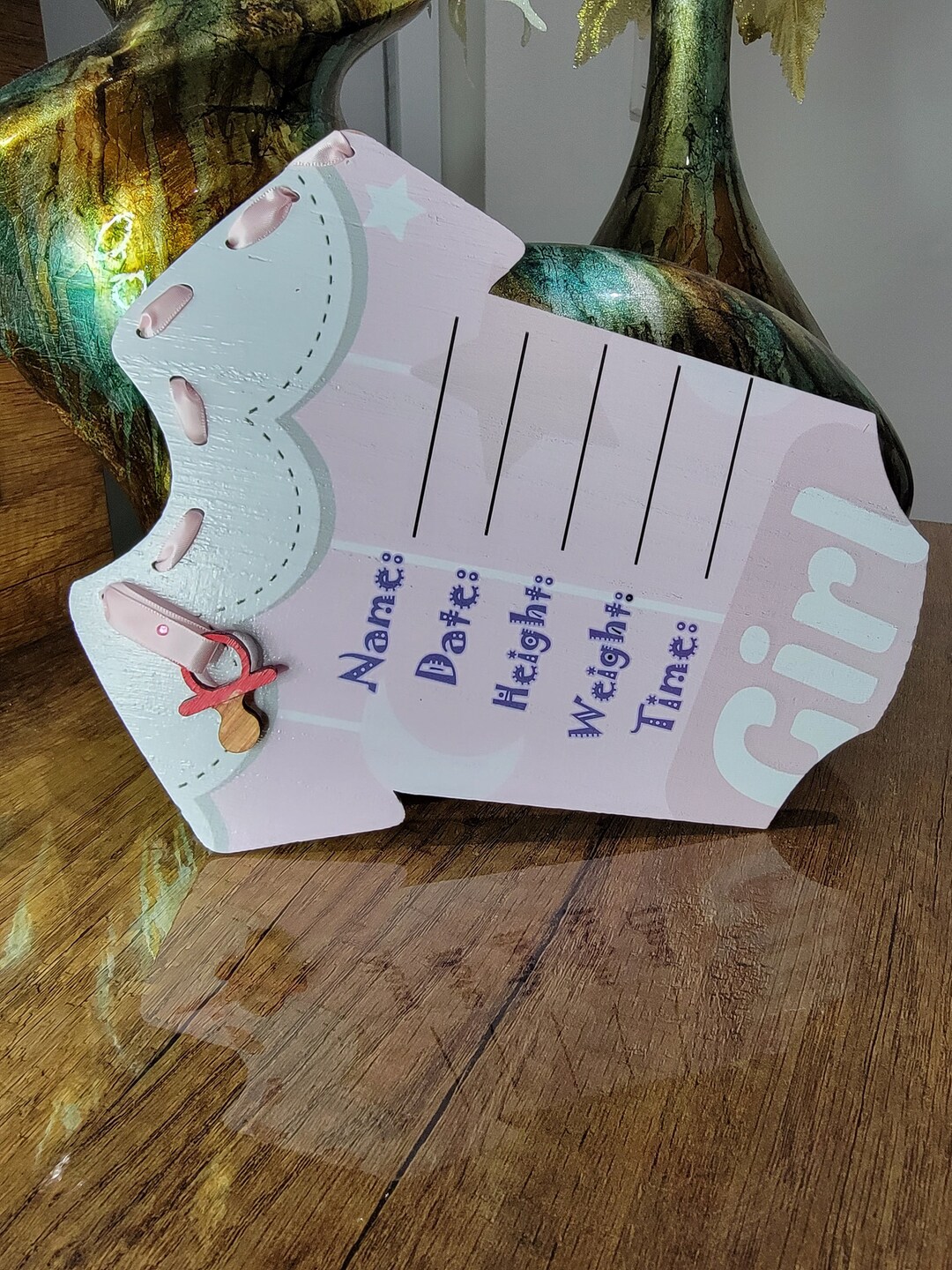 Newborn Announcement Sign, Baby Birth Stats, Baby Hospital Sign, Onesie ...