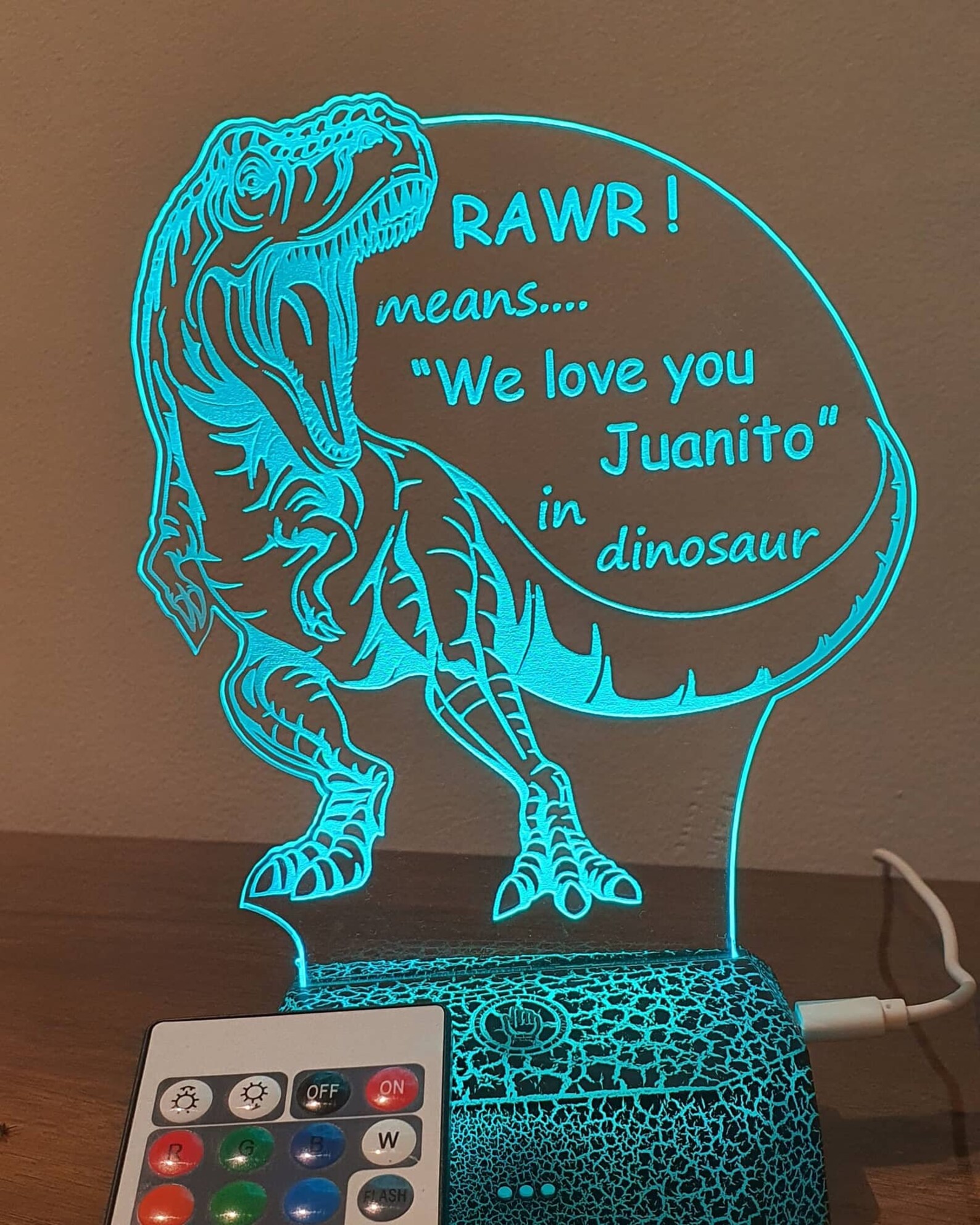 Dino Night Lights T-rex Lamp for Him Custom Night Light - Etsy