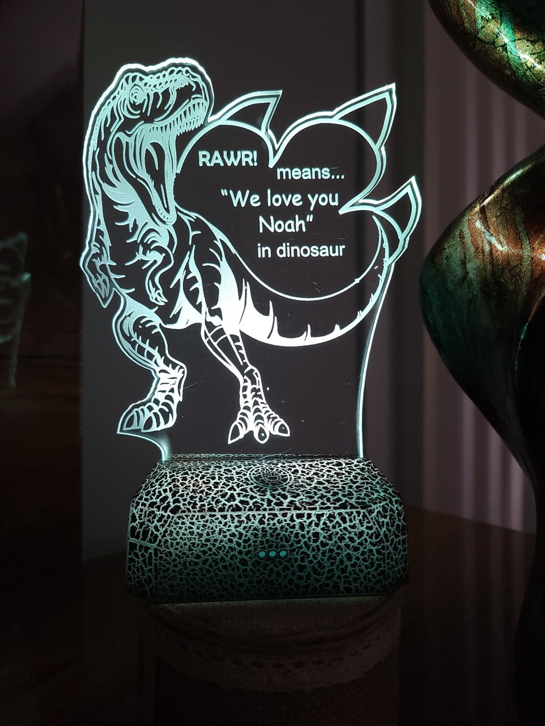 Dino Night Lights, T-rex Lamp for Him, Custom Night Light, Boys's Decor ...