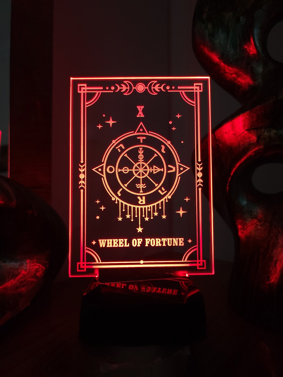 Wheel of Fortune Light, Tarot Light, Bedside Lamp, Wheel of Fortune ...