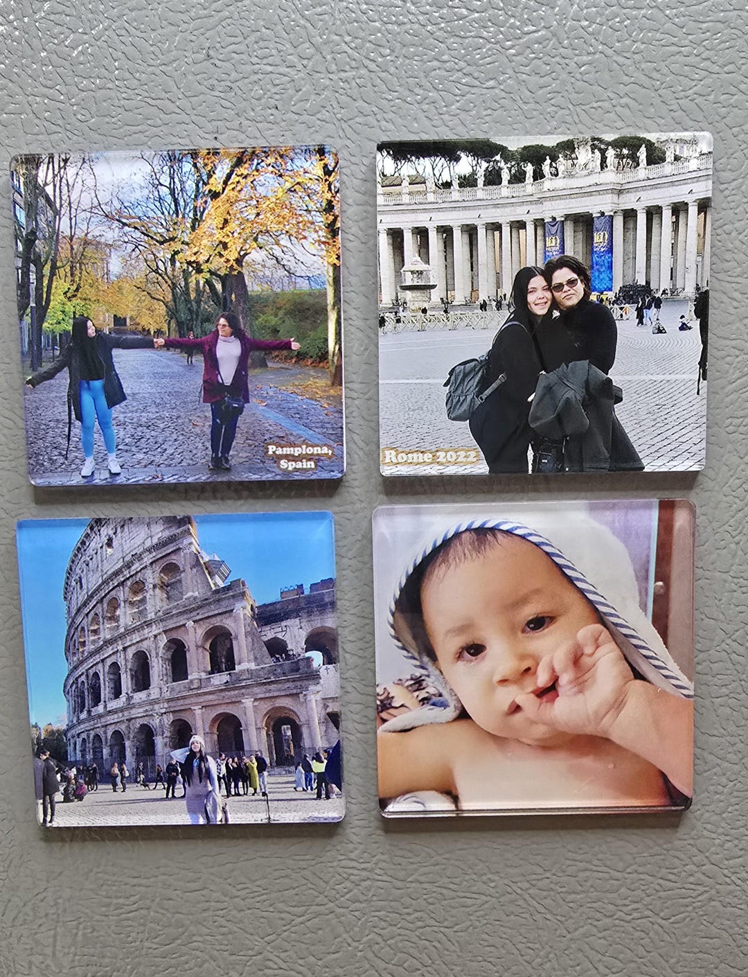 Personalized Photo Fridge Magnets: Custom Acrylic Gift for Mom (3x3 ...