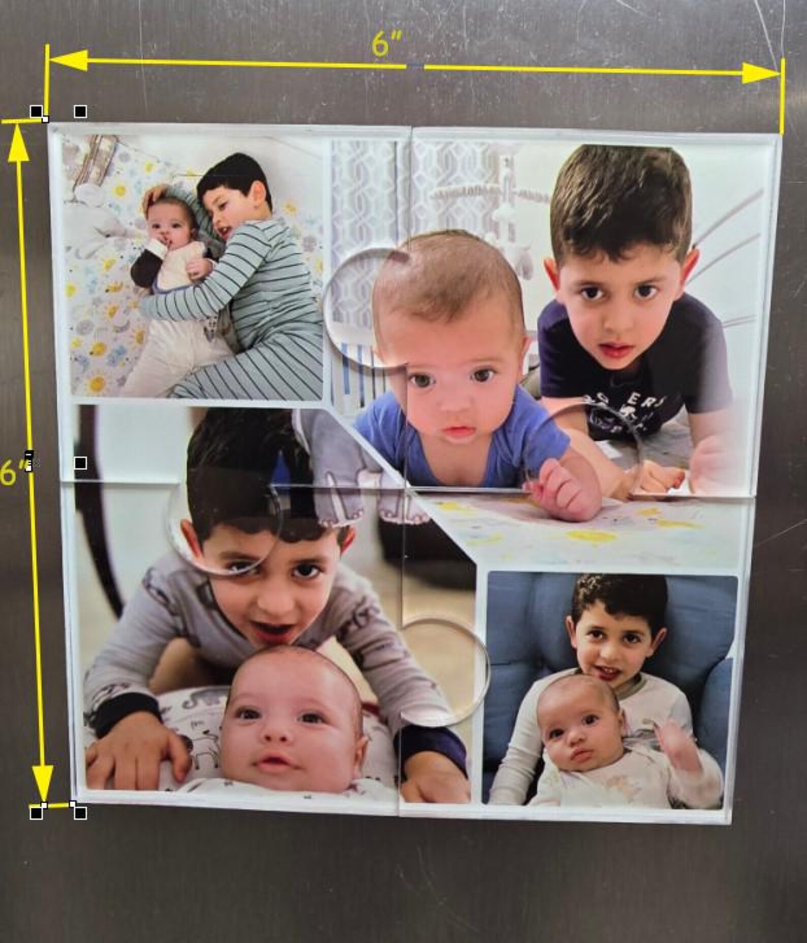 Custom Photo Puzzle Fridge Magnets: Personalized Acrylic Decor (6x6 ...