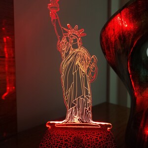 Statue of Liberty Night Lamp, NY Bedside Lamp, Night Light, Statue of ...