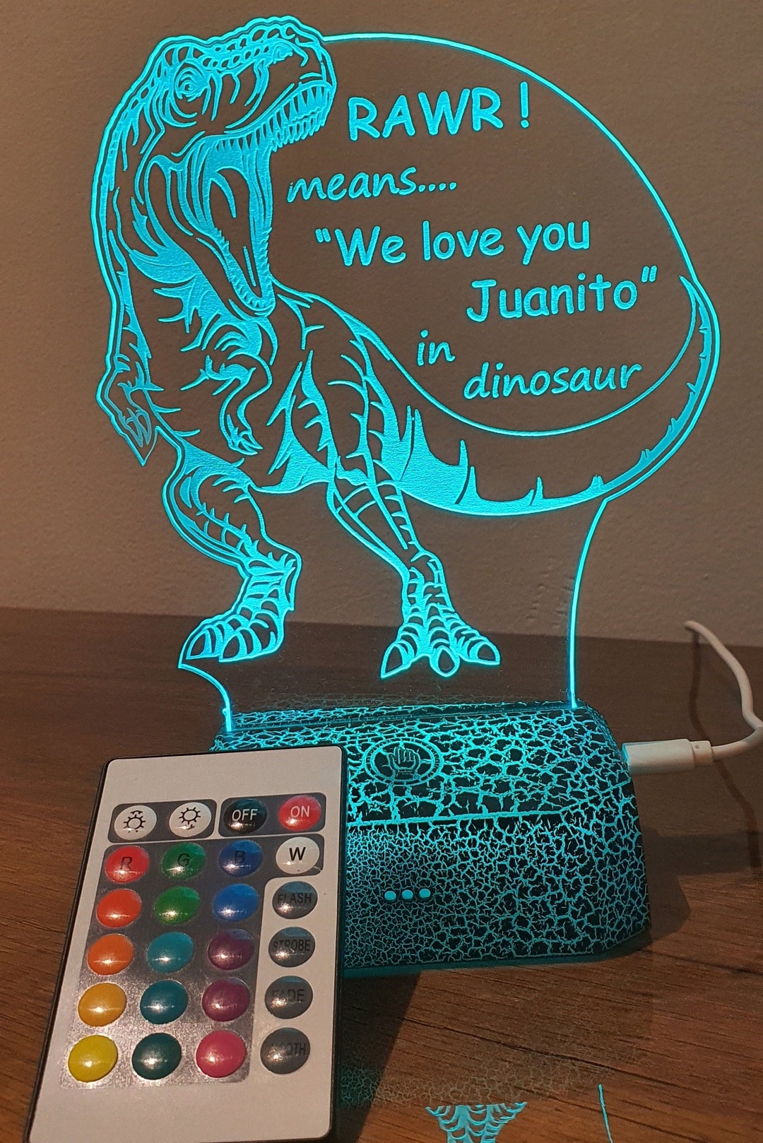 Dino Night Lights T-rex Lamp for Him Custom Night Light - Etsy