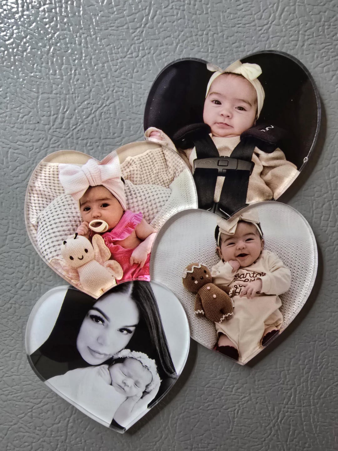 Heart Photo Magnets: Personalized Acrylic Valentine's Gift - Etsy